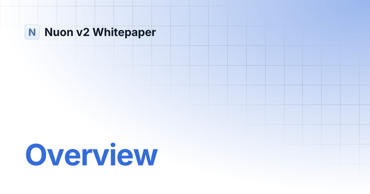 Overview | Nuon v2 Whitepaper